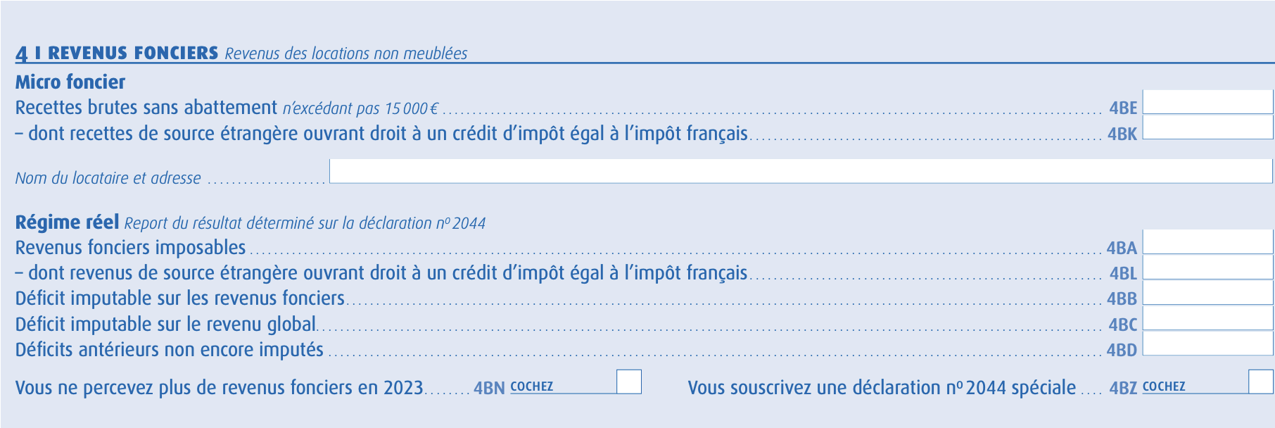 Déclaration et imposition des revenus fonciers (2025) Déclaration et imposition des revenus fonciers (2025)