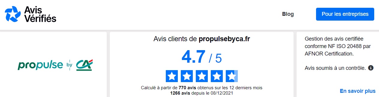 Propulse by CA : avis sur le compte pro du Crédit Agricole
