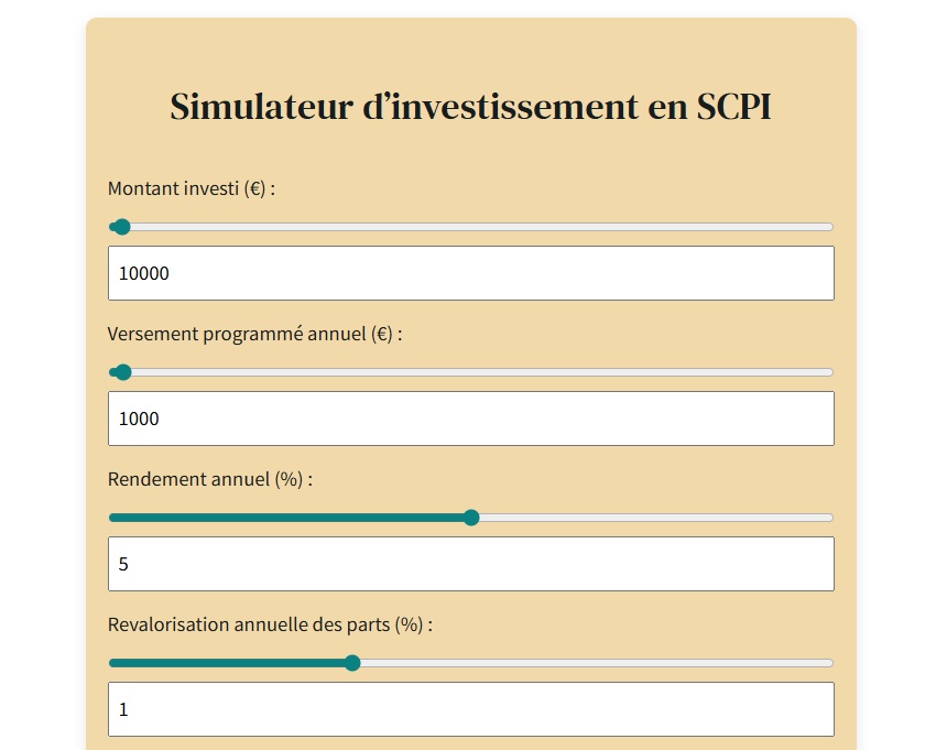 Simulation SCPI : à essayer avant d'investir
