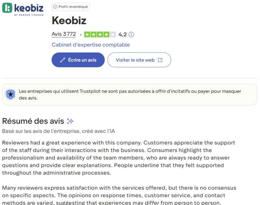 Keobiz : mon avis en tant que responsable comptable